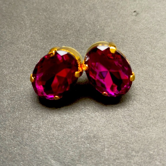 Jewelry | Magenta Stone 34 Inch Pierced Earrings | Poshmark